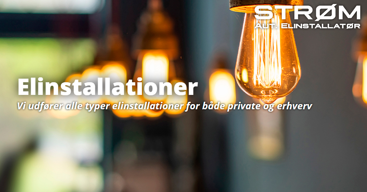 Elinstallation - Vi udfører arbejde på alle typer ellinstallationer